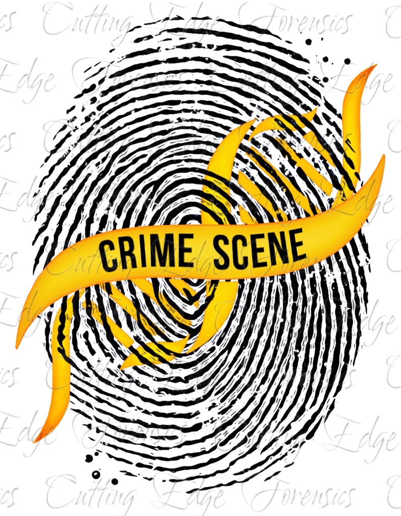 Crime Scene Fingerprint DNA / Forensics / Science / 3 PNG Digital Files ...