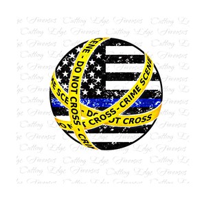 Crime Scene Tape Blue Line Flag Ball/forensics/law - Etsy