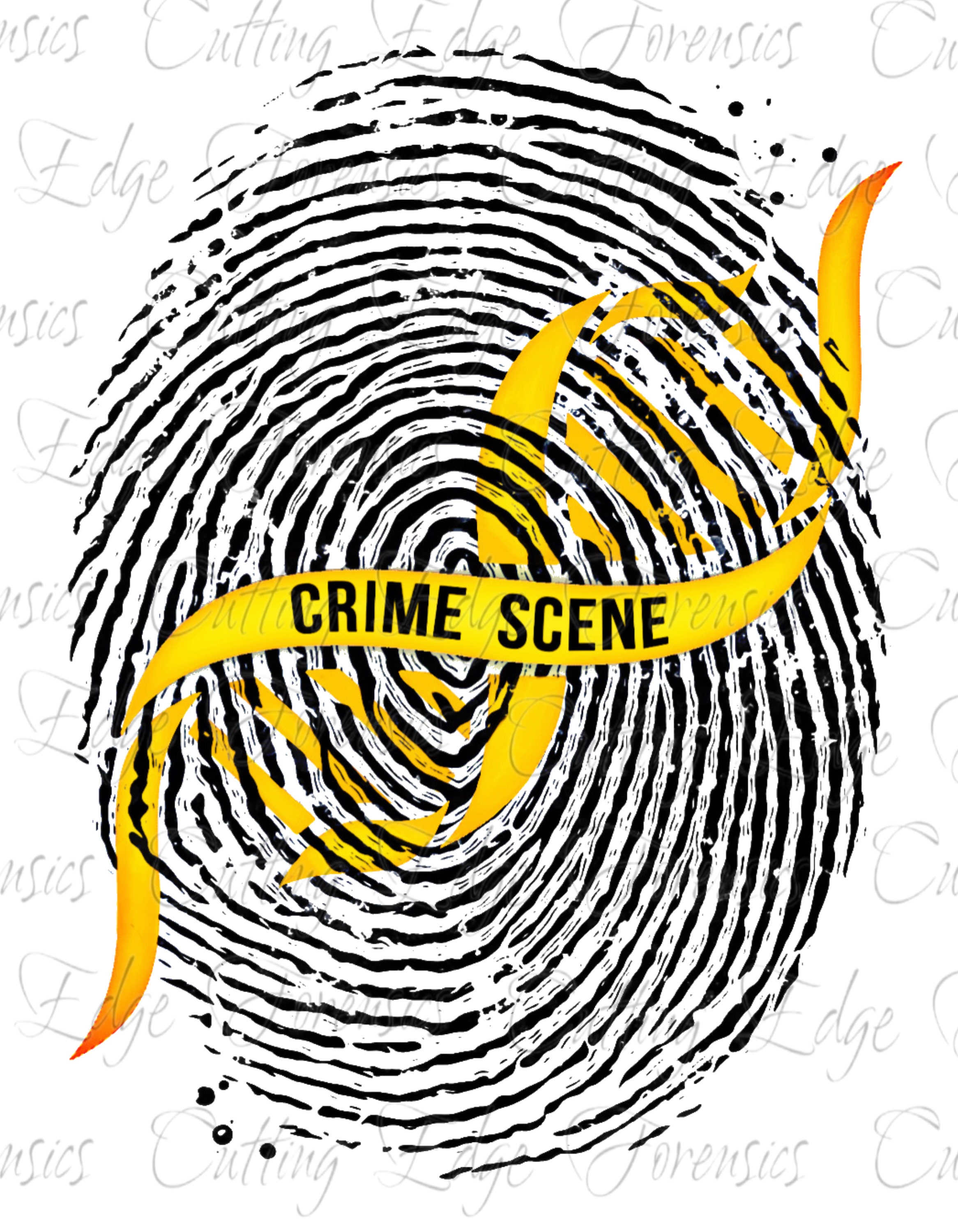 Crime Scene Fingerprint DNA / Forensics / Science / 3 PNG Digital Files ...