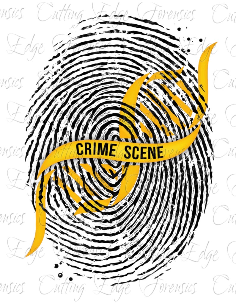 Crime Scene Fingerprint DNA / Forensics / Science / 3 PNG Digital Files ...