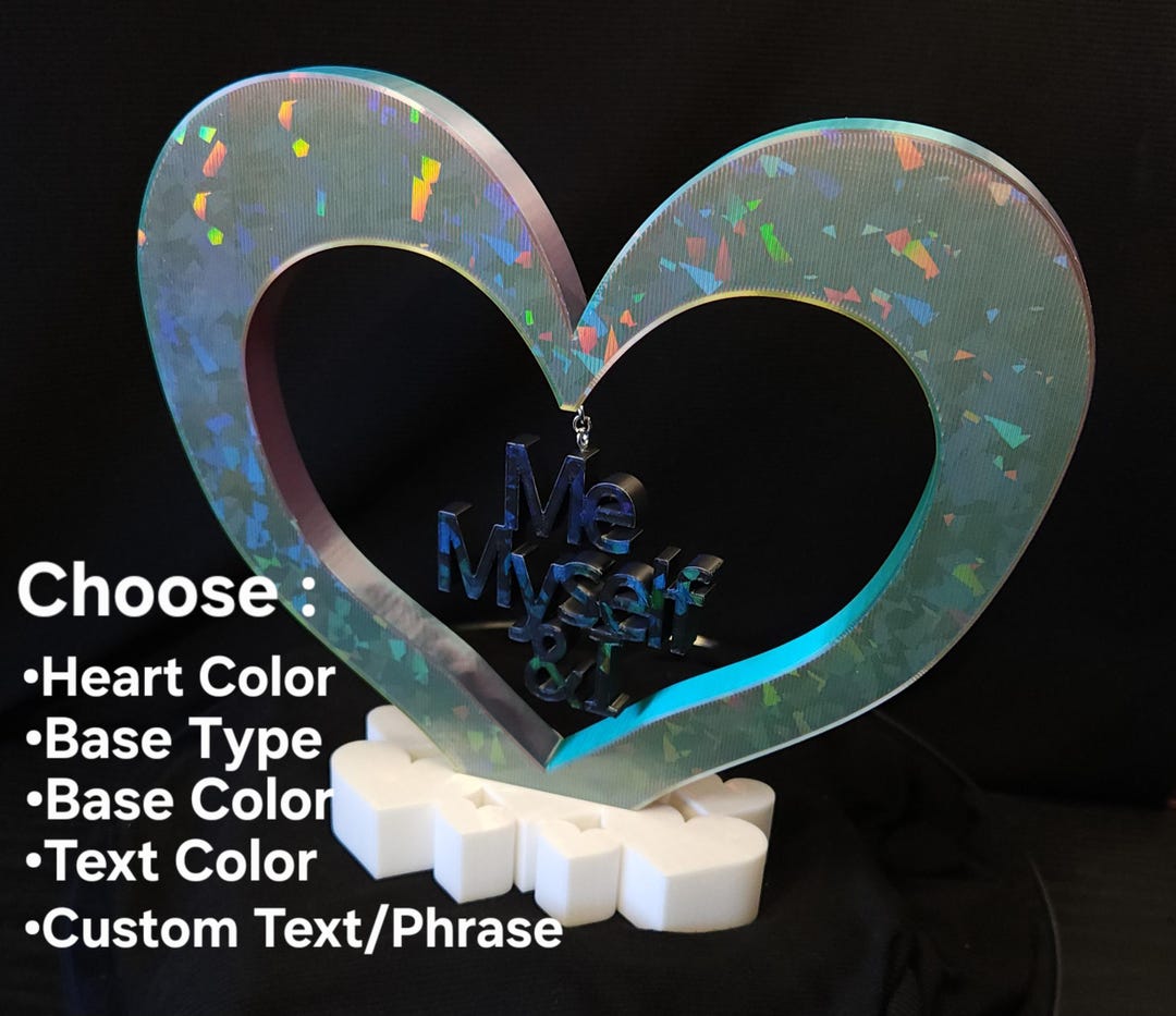 Customizable Holo Heart Frame – 3D Printed, Personalized Gift - Etsy