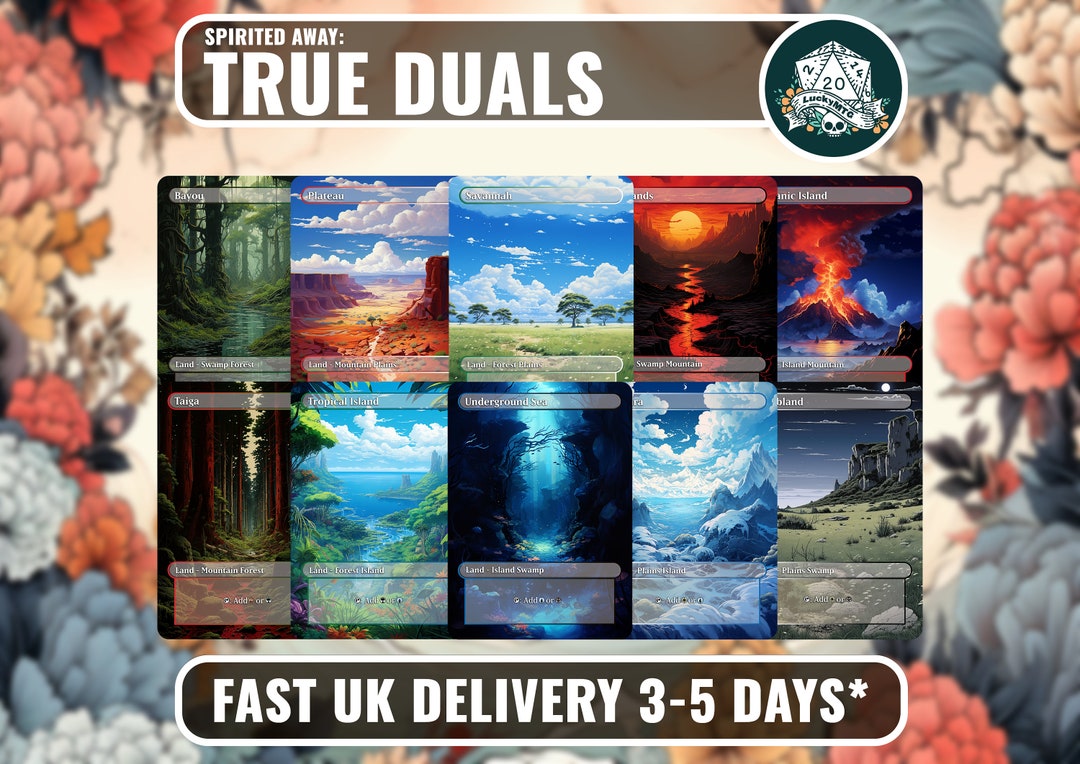 Spirited Away Style True Dual Lands Play-test Proxies Fast UK Delivery ...