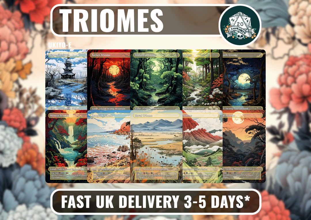 Japanese Style Triome Lands Play-test Proxies Fast UK Delivery - Etsy