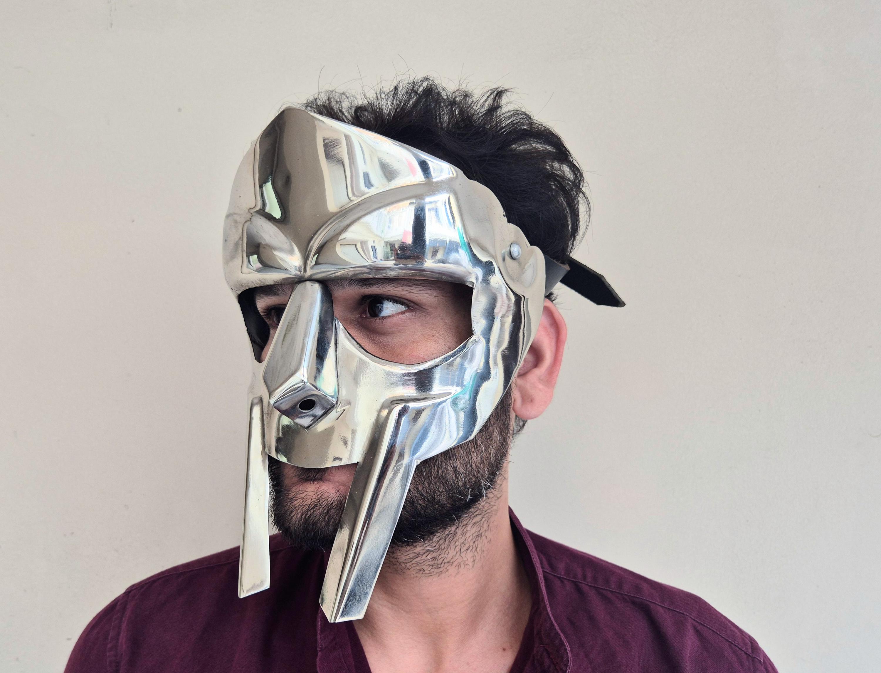 Handame MF Doom Memorial Mask, Gladiator Mask, Halloween Costume Prop ...