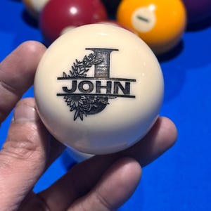 Custom Pool Ball Billiards Gift for Him Valentines Day Gift for Dad Anniversary Gift ...