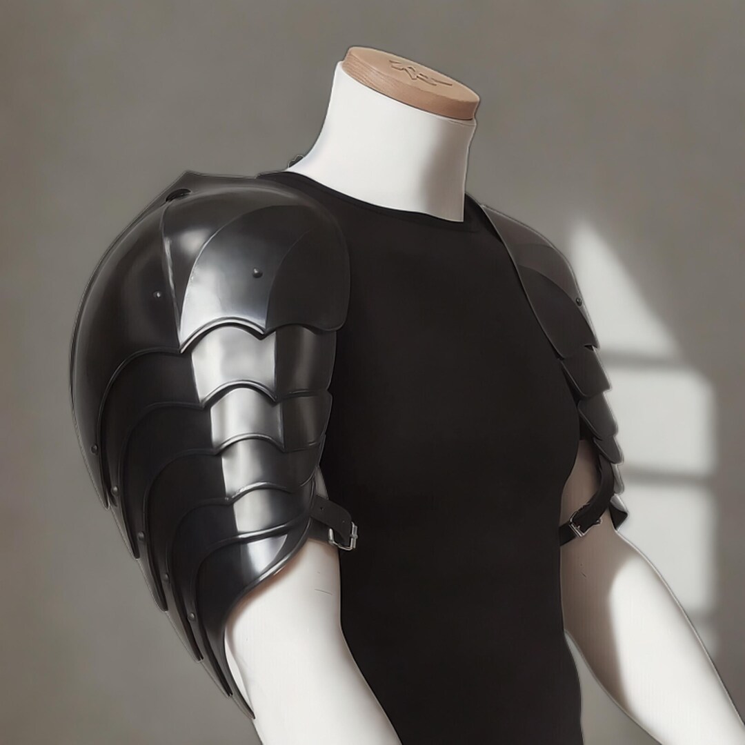 Medieval Larp Shoulder Guards Gothic Dark Pair of Pauldrons Larp Armour ...