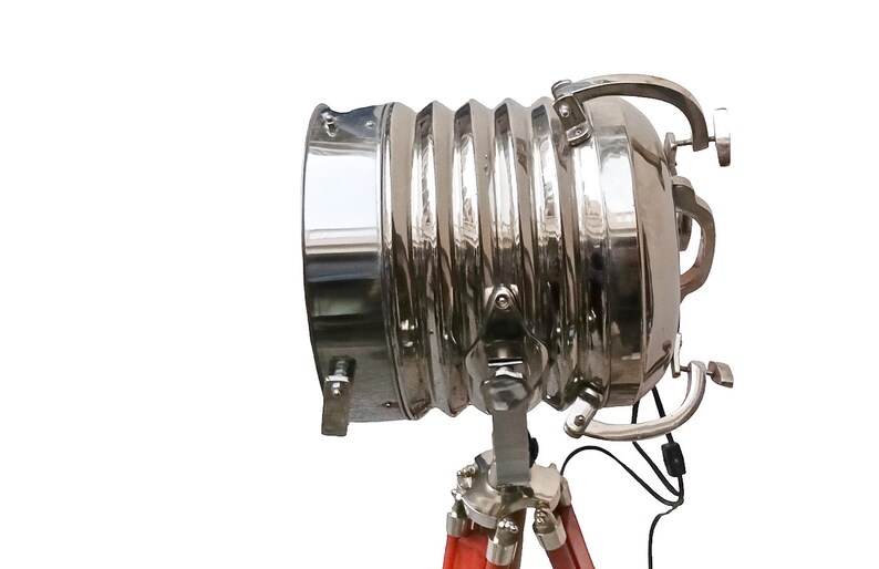 Spotlight Brown Tripod Floor Lamp Spot Searchlight Tripod Home Decor ...