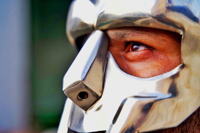 Handame MF Doom Memorial Mask, Gladiator Mask, Halloween Costume Prop ...