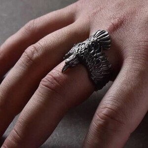 Raven Ring Raven Jewelry Animal Ring Animal Jewelry Crow Ring Crow ...