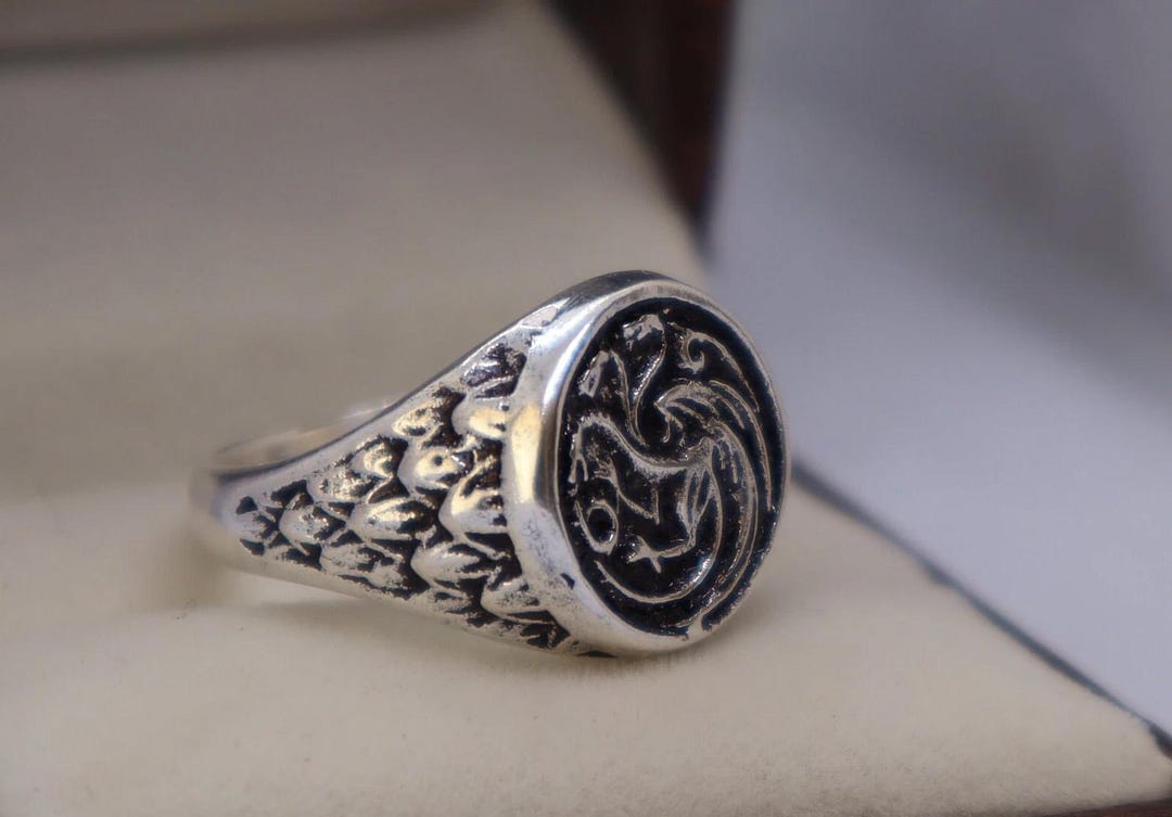 Dragon-inspired Signet Ring – Men's Pinky Rings, Silver Signet Ring ...
