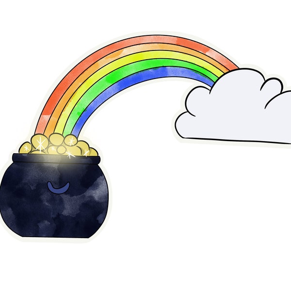 Pot of Gold Sticker - Etsy