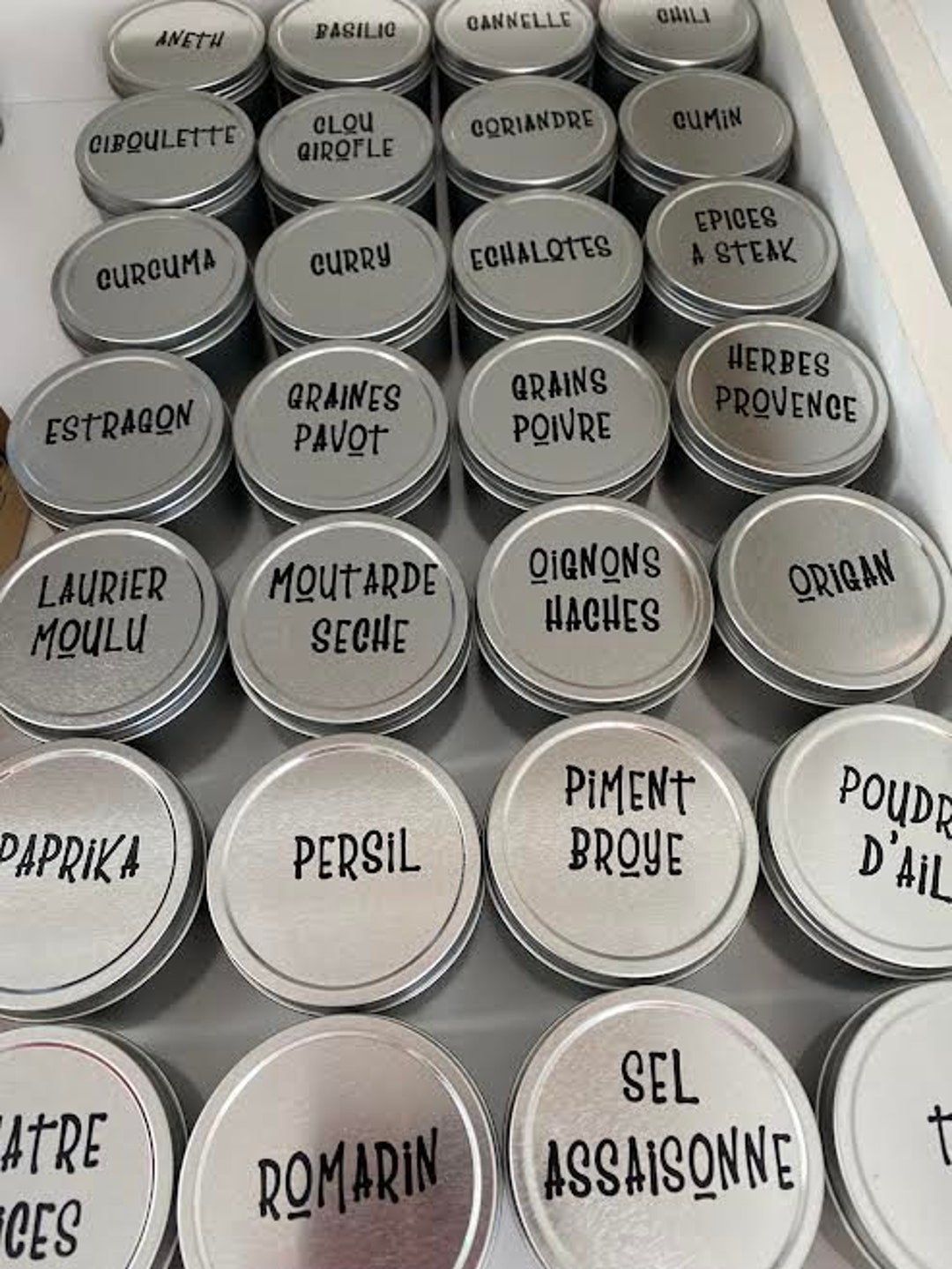 Set of Kitchen Label Stickers in French - Personalized Labels for ...