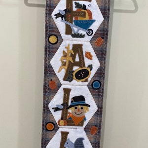 Hexi Block Door Greeter Wool Applique Kit Hanging Pattern by Buttermilk ...