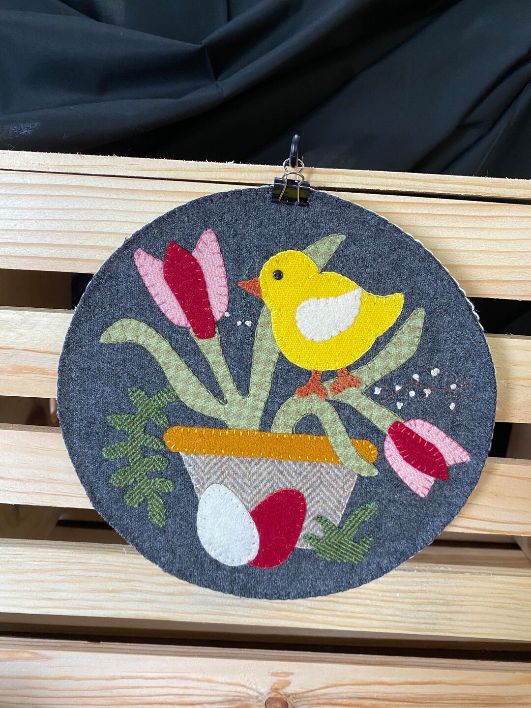 Wool Kit - Spring Chicken and Flower Pot by Buttermilk Basin - Etsy