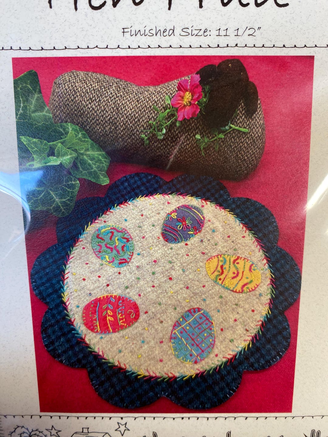 Wool Applique Kit Hen Fruit (easter Eggs) by the Woolen Needle - Etsy