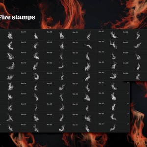 Procreate Fire Brushes Collection: Textures, Stamps, Circles Perfect ...