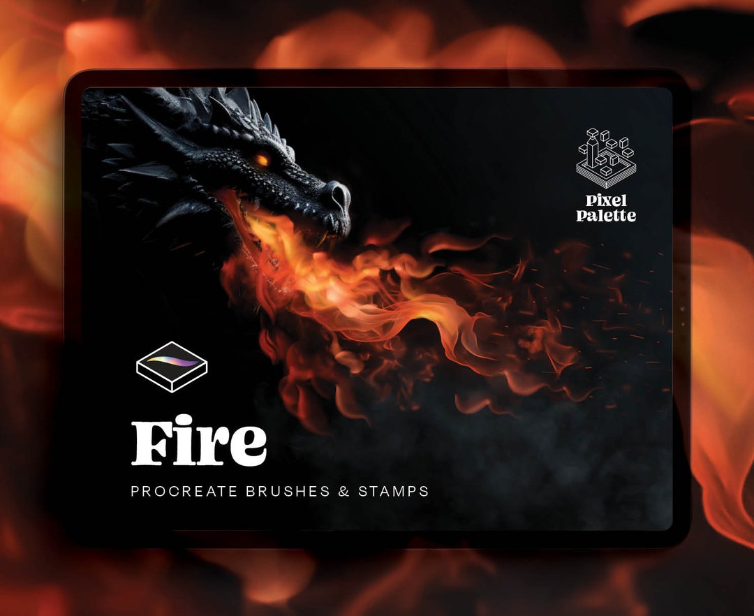 Procreate Fire Brushes Collection: Textures Stamps Circles - Etsy