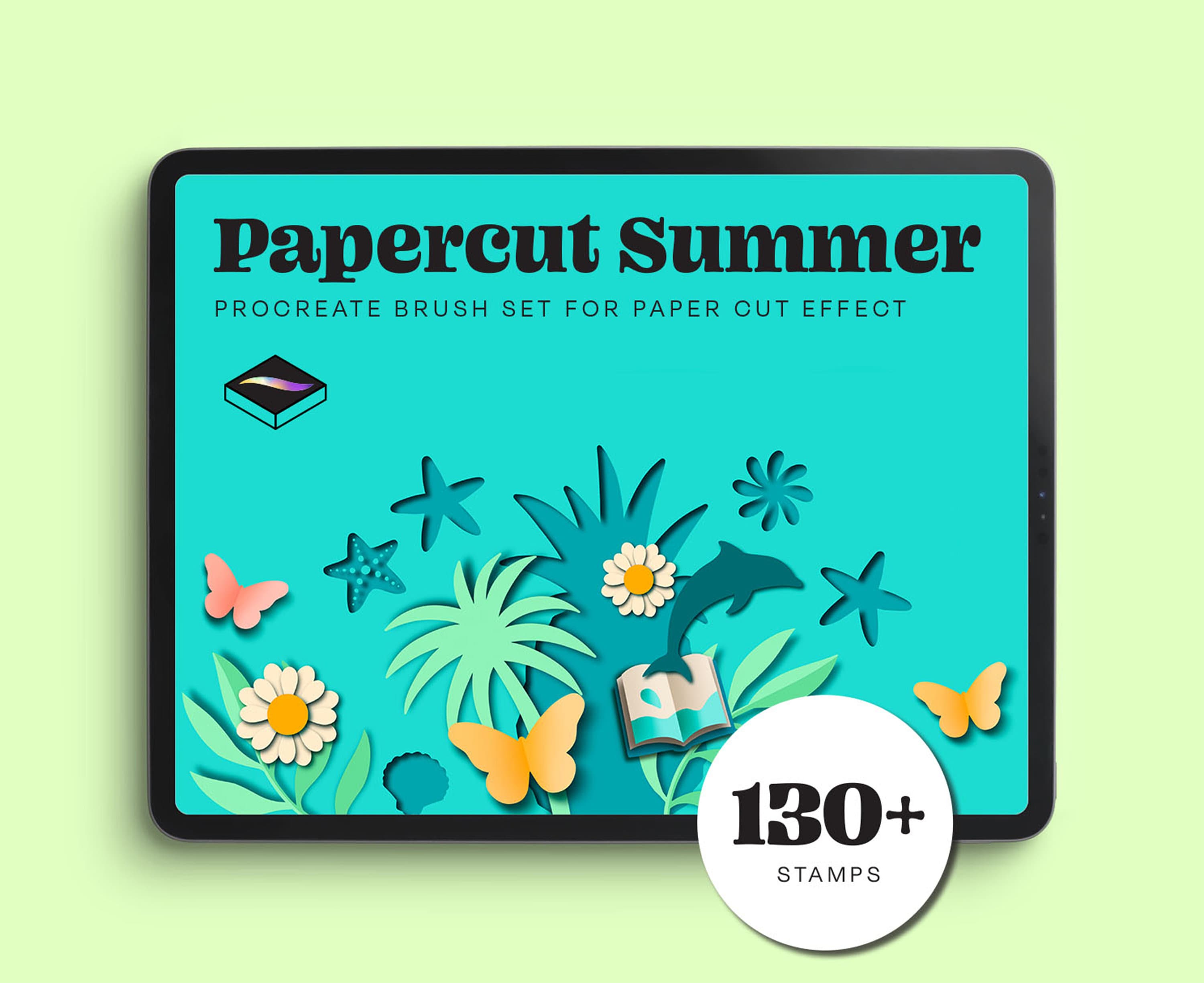 130 Summer Papercut Procreate Brush Stamps for Paper Cut Artistry ...