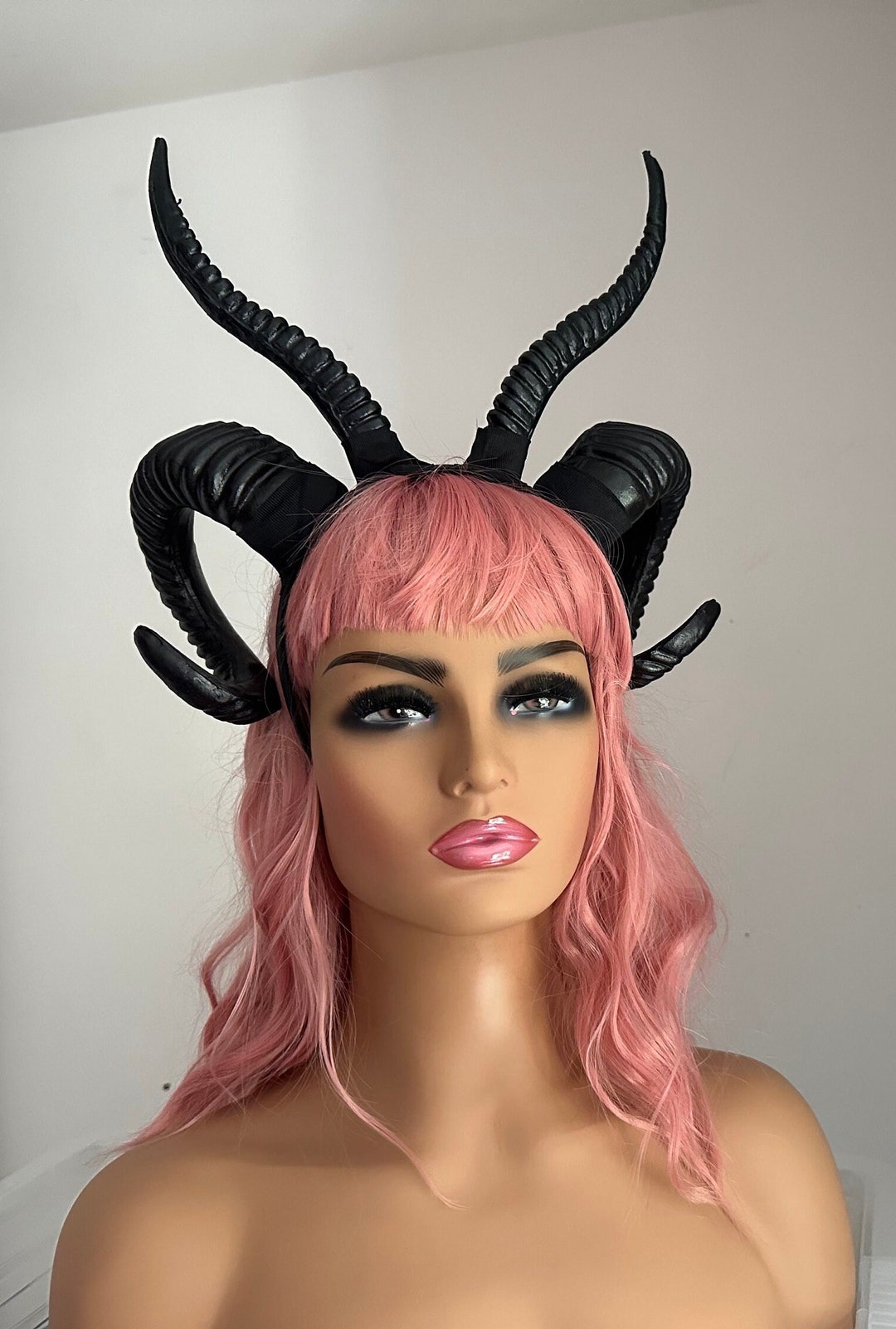 Costume Prop, Devil Horns Headband, Satan Demon Scary Cosplay ...