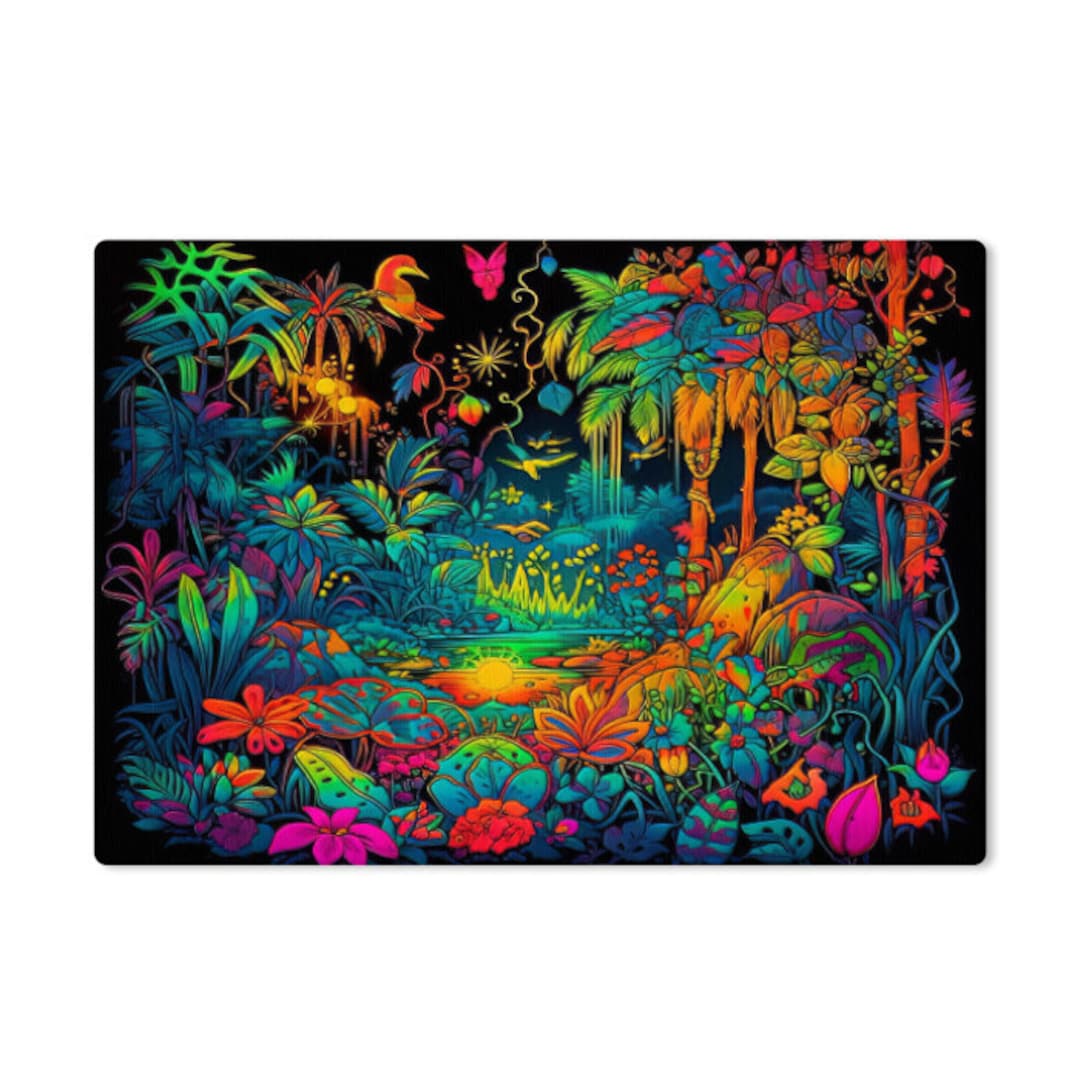 Illuminated Oasis: A Psychedelic Neon Jungle Adventure - Etsy