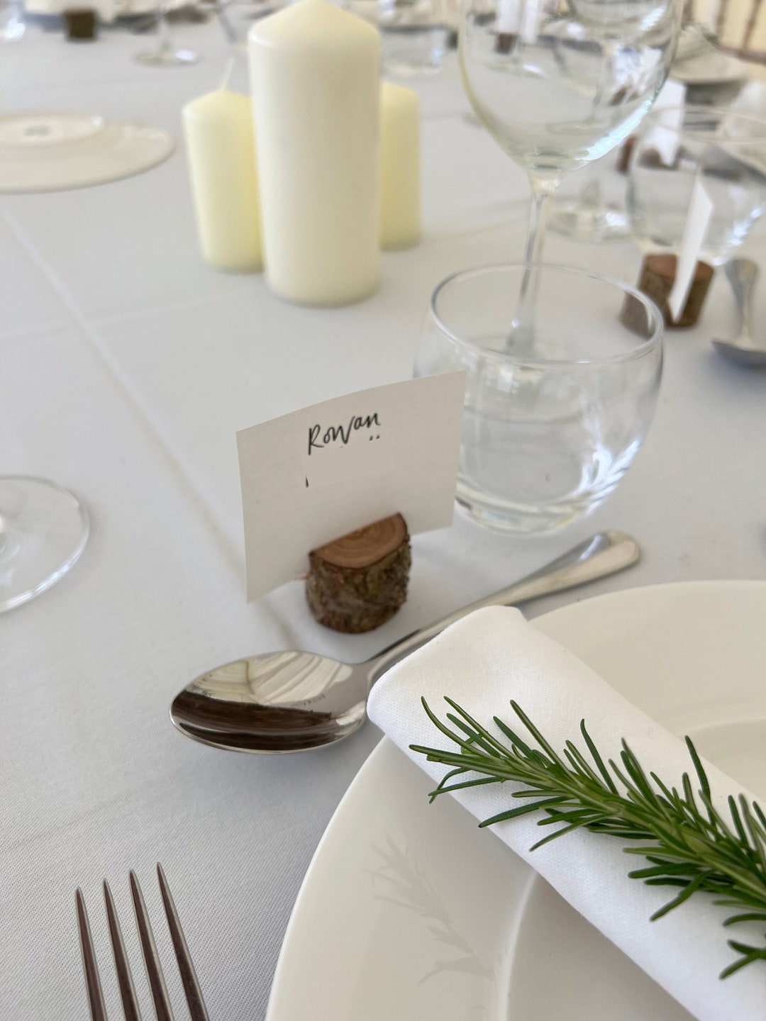Rustic Wooden Log Name/card Holders. for Weddings and Parties. - Etsy