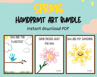 Spring Handprint Spring Handprint Craft Kids Craft Activity - Etsy