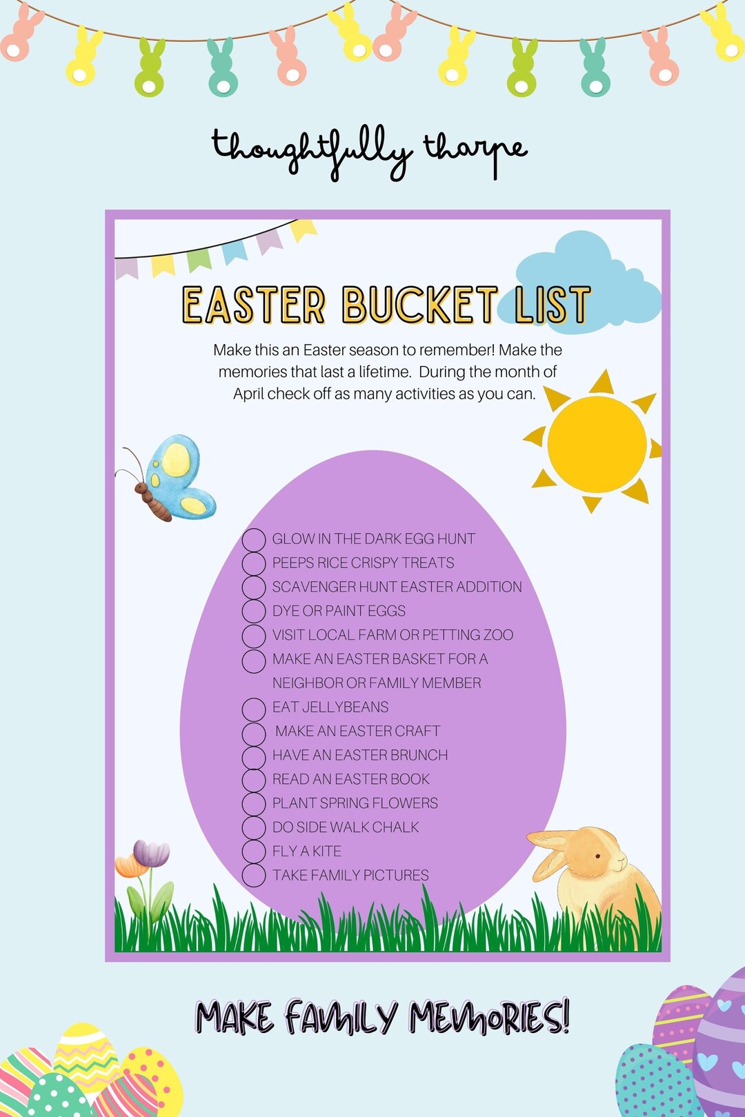 Easter Bucket List - Etsy