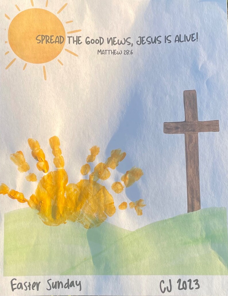 Easter Handprint Craft Sunday School Easter Craft - Etsy