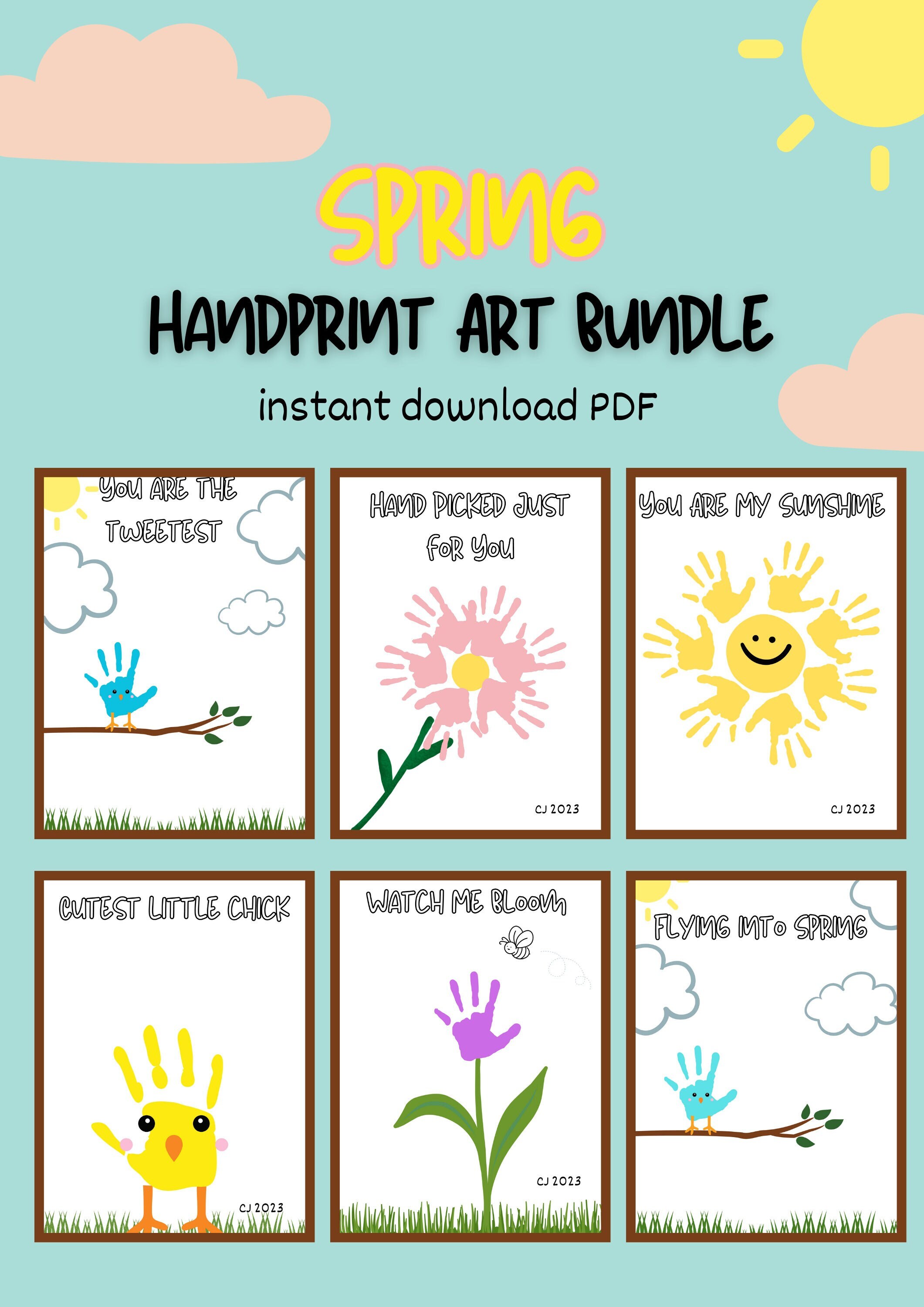 Spring Handprint Craft - Etsy