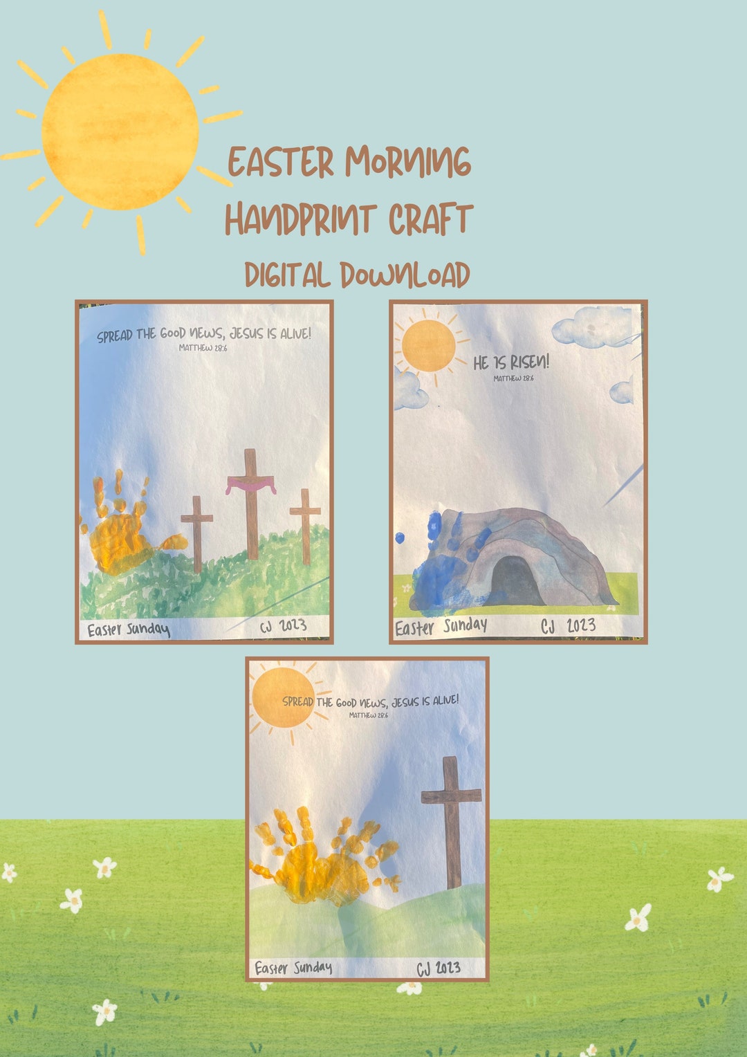 Easter Handprint Craft Sunday School Easter Craft - Etsy