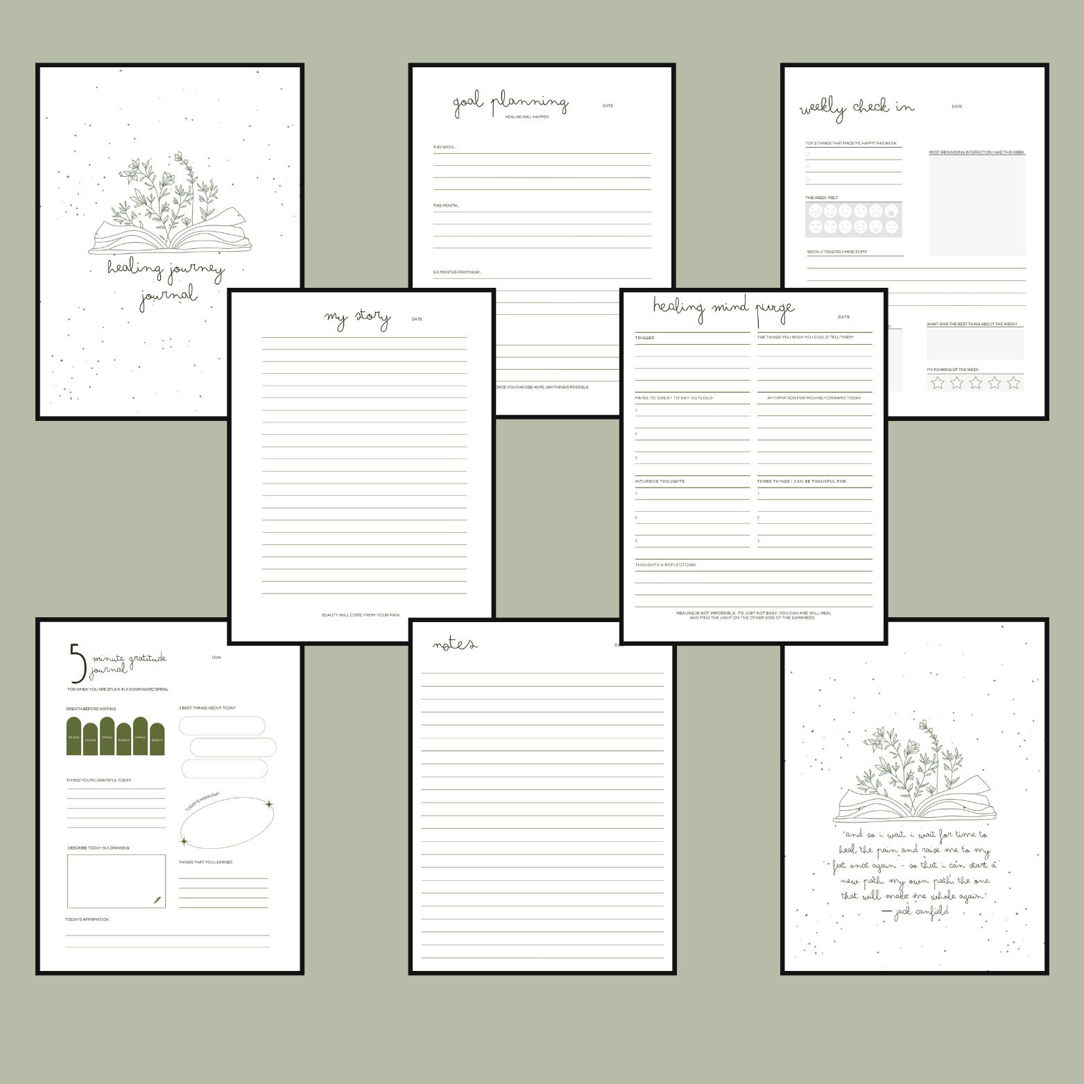 Healing Journal Printable, Healing Journey Journal Digital Download ...