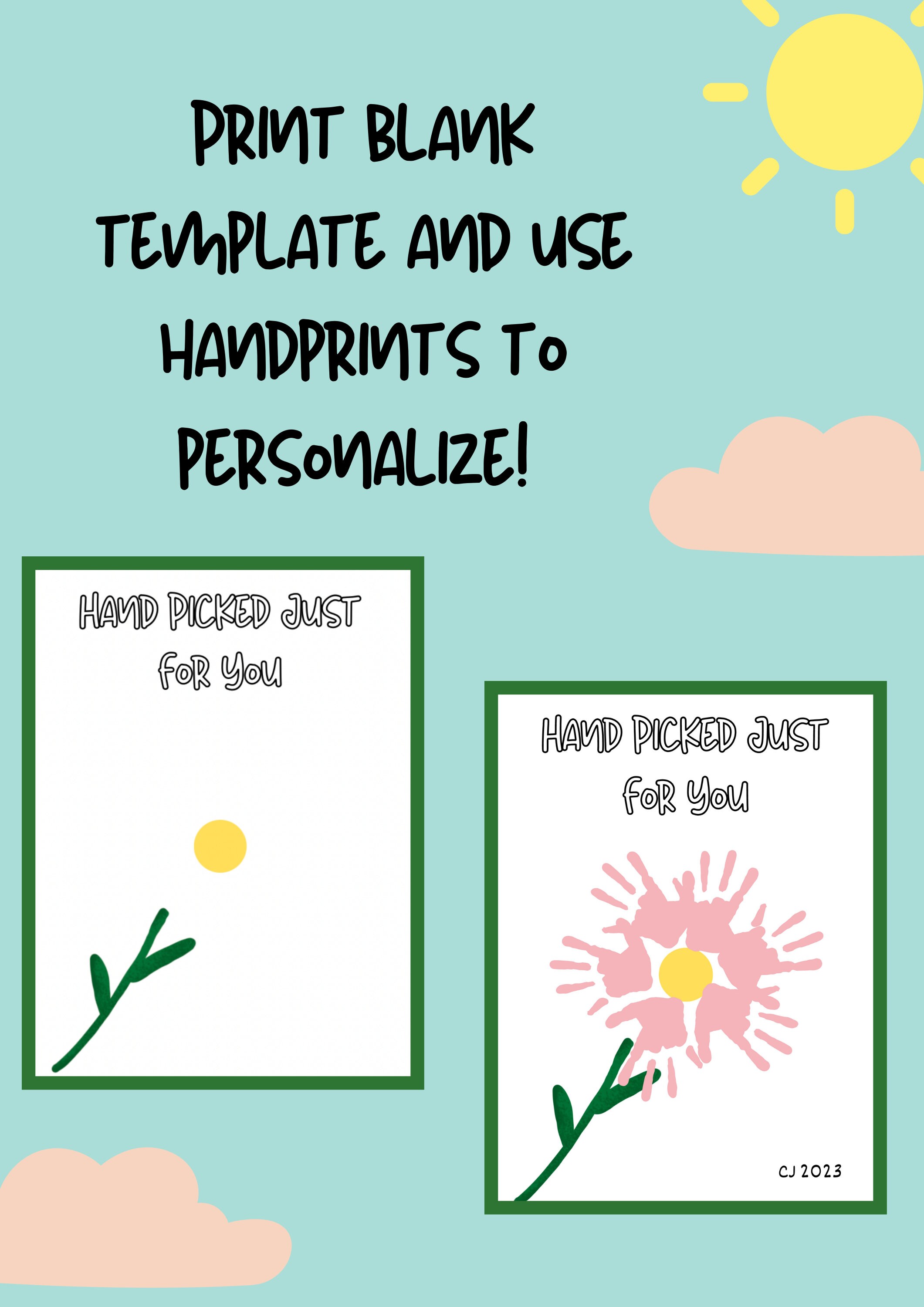 Spring Handprint Craft - Etsy
