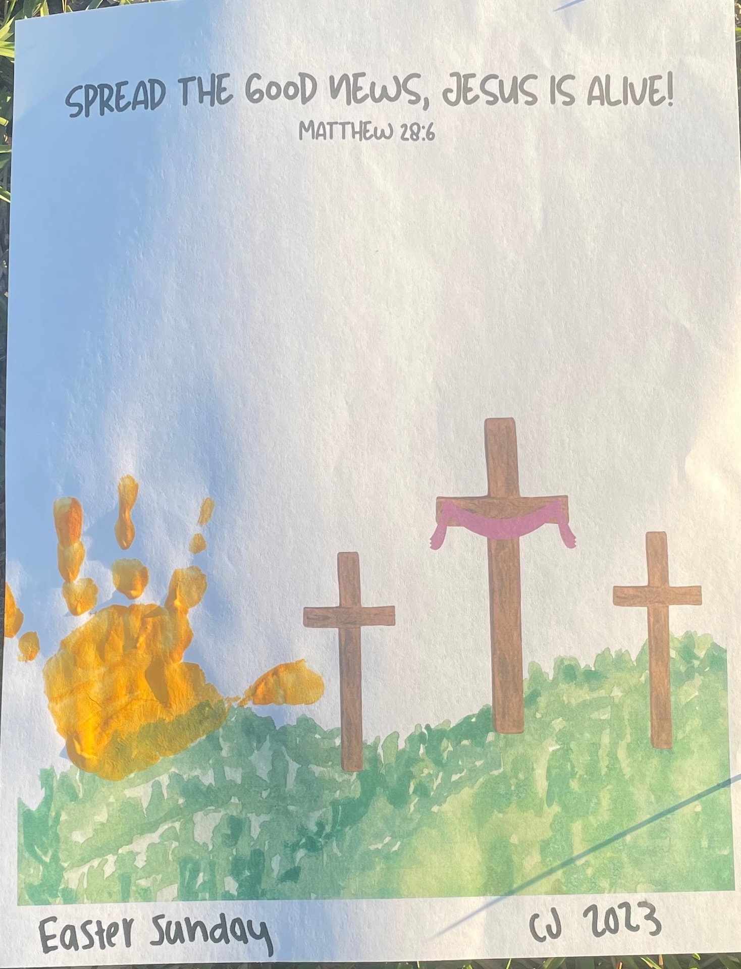 Easter Handprint Craft Sunday School Easter Craft - Etsy