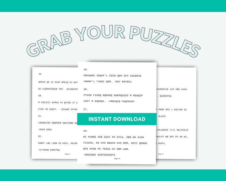 500 Printable Cryptogram Puzzle With Answers | Cryptoquote Printable ...