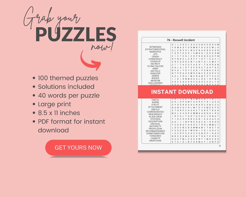 Hard Word Search Printable Adults - Large Print Word Search| 4000 Words ...