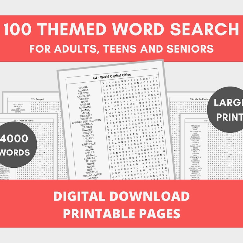 Exercise Word Search - Etsy