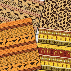 Digital African Ethnic Seamless Paper Pack, 16 Tribal Printable ...