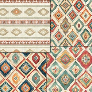 Digital Shabby Navajo Ornament Seamless зapers, 20 Printable ...