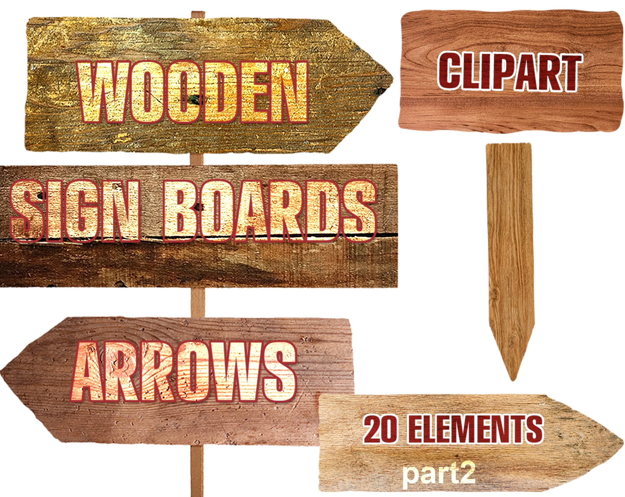 Wood Arrow Sign Board