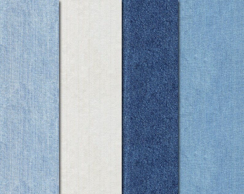 Digital Denim Seamless Paper Pack, 16 Printable Scrapbooking Papers ...