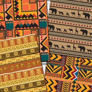Digital African Ethnic Seamless Paper Pack, 16 Tribal Printable ...