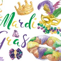 Mardi Gras Swirl Borders Clipart: SVG, PNG, JPG (digital Download ...