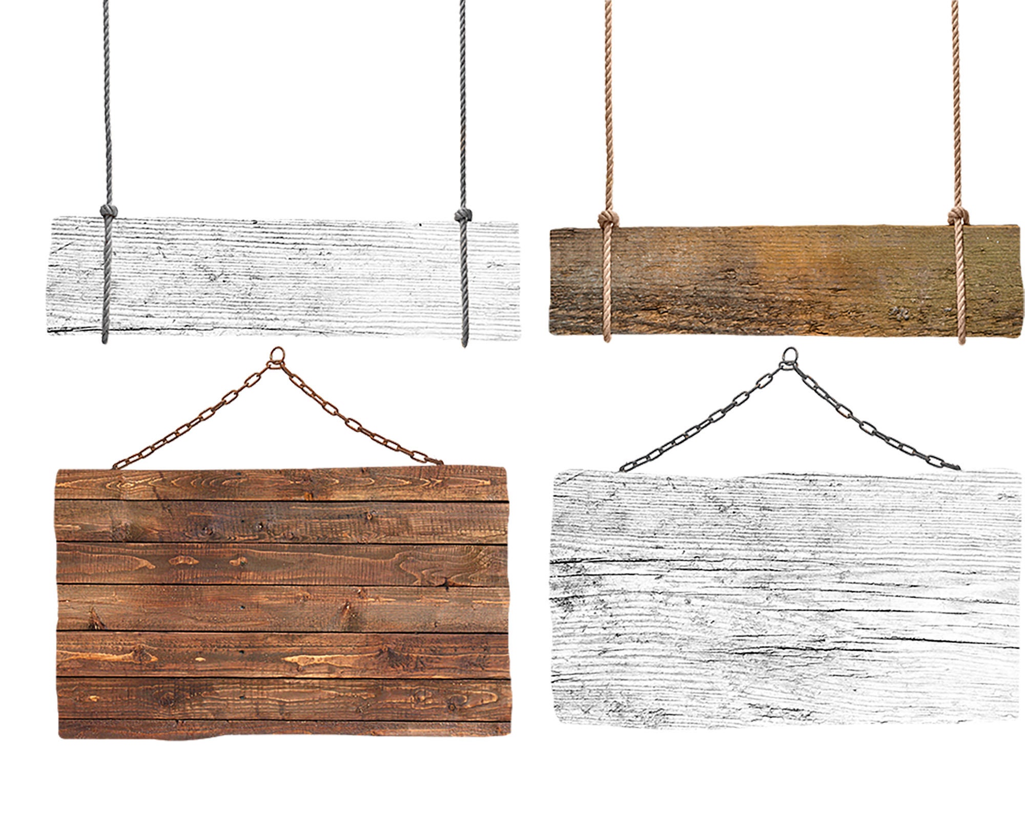 Digital Wooden Sign Boards Clipart, Printable Digital Scrapbooking ...