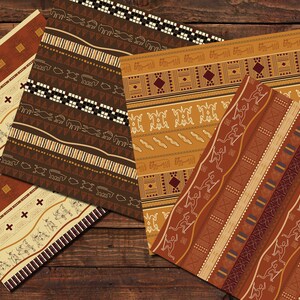 Digital African Ornament Seamless Paper Pack, 16 Printable Scrapbooking ...