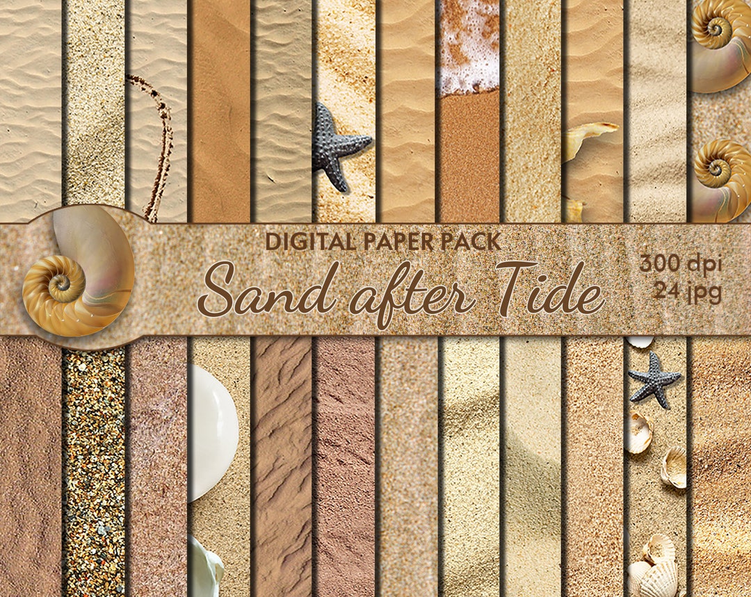 Digital Sand Paper Pack, 24 Printable Digital Scrapbooking Papers ...