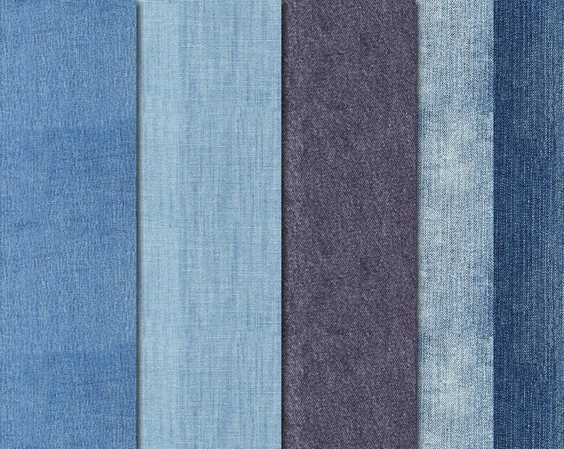 Digital Denim Seamless Paper Pack, 16 Printable Scrapbooking Papers ...