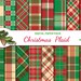 Digital Christmas Plaid Seamless Paper Pack, 16 Printable Digital ...