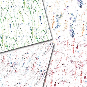 Digital Watercolor Splashes Seamless Paper Pack, 18 Printable Digital ...