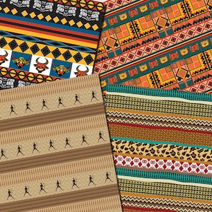 Digital African Ethnic Seamless Paper Pack, 16 Tribal Printable ...
