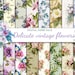 Digital Roses on Black Seamless Paper Pack, 24 Printable Scrapbooking ...